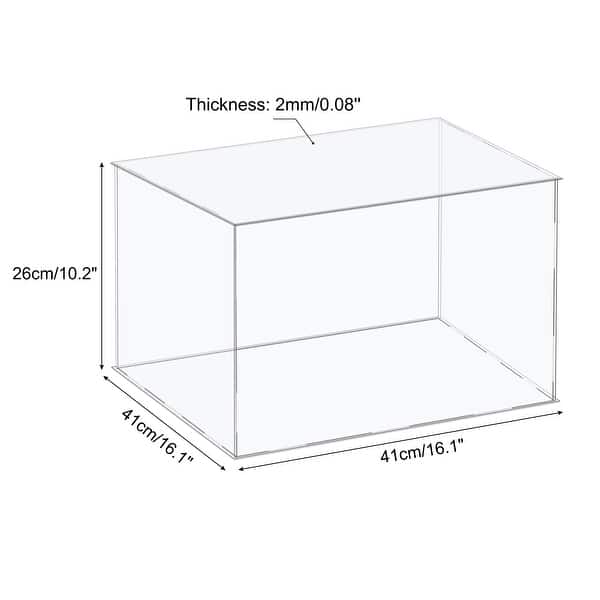 Acrylic Display Case Plastic Cube Storage Box Clear Assemble Showcase ...