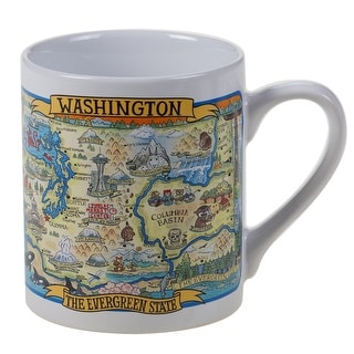 Certified International Washington Souvenir Jumbo Mugs (Set of 6) - Bed ...