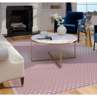 Pink/Ivory Area Rug 5x8 - 5' x 8' - Bed Bath & Beyond - 40385942