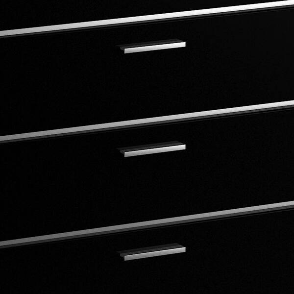 Lofa Contemporary High Gloss Black 5-Drawer Chest by Furniture of ...