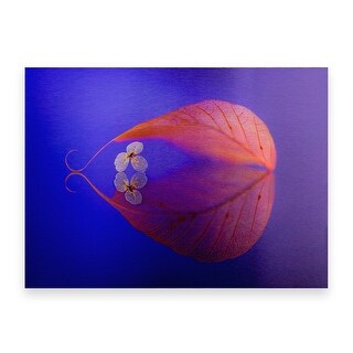 Sophie Pan 'Flower In Heaven' Floating Brushed Aluminum Art - Bed Bath ...