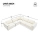 5 Pieces Sectional Sofa Set, Modular Sectional Sofa Convertible Sleeper ...