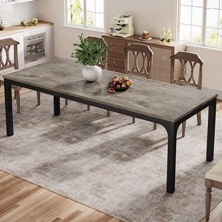 Dining Table for 6-8 Person, 78 inch Long Rectangular Kitchen Dining ...