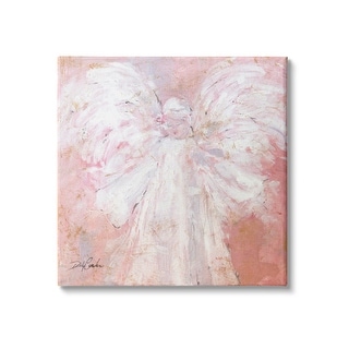 Stupell Abstract Pink Angel Figure Spread Wings Traditional Portrait ...