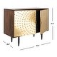 SAFAVIEH Couture Dessaray Sideboard - Brass - 20 in w x 46 in d x 36 in ...