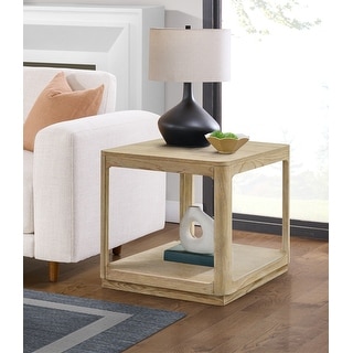 Delray Natural Wood 24-Inch End Table with Shelf - Bed Bath & Beyond ...