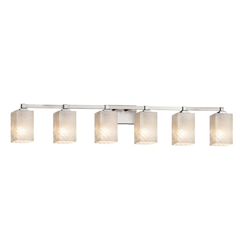 Justice Design Fusion Regency 6-light Dark Bronze Bath Bar, Weave ...