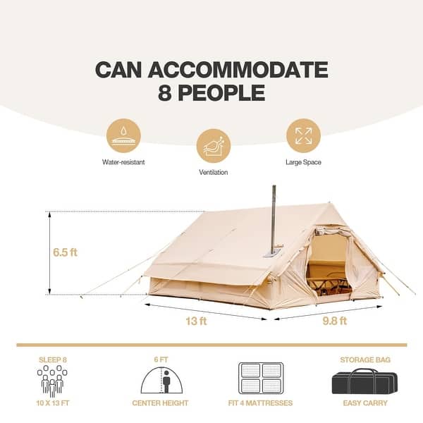 EROMMY Inflatable Waterproof Camping Cabin Tent with Pump - Bed Bath ...