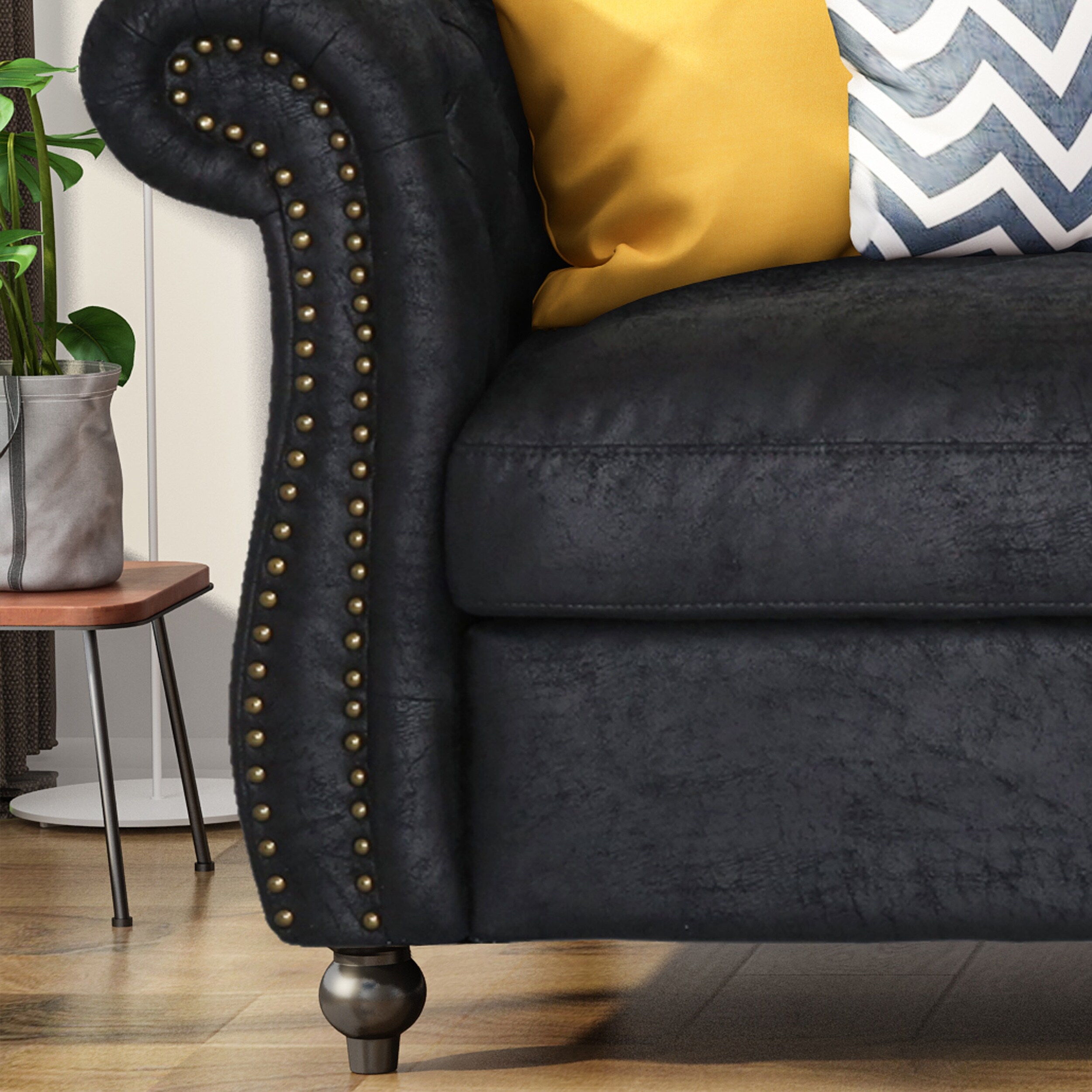 Somerville Microfiber Chesterfield Sofa by Christopher Knight Home Bed Bath Beyond 24262167