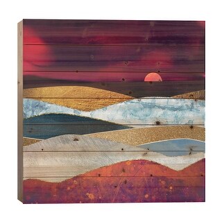 Crimson Sky Print On Wood by SpaceFrog Designs - Multi-Color - Bed Bath ...