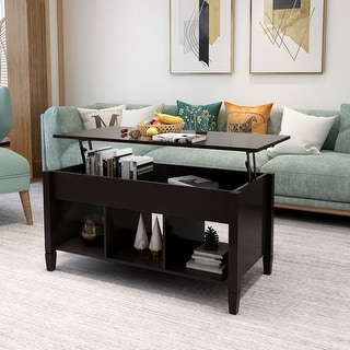 Lift Top Coffee Table for Living Room, Adjustable Height Coffee Table ...
