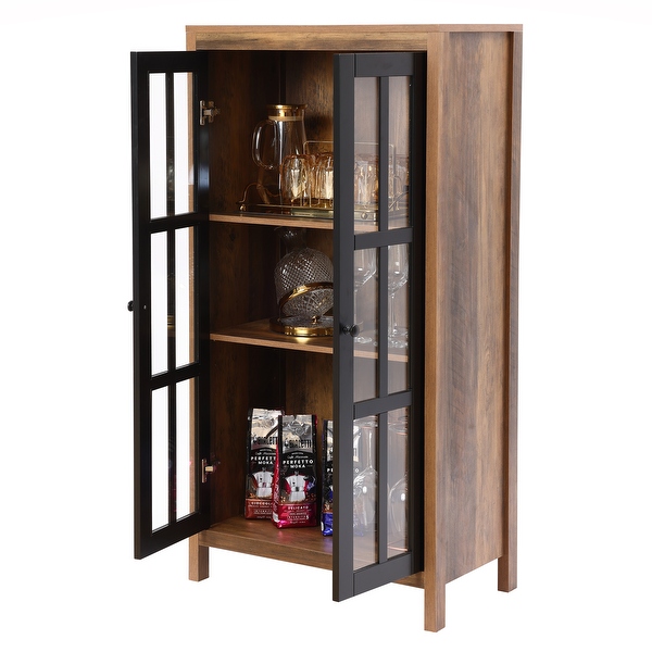 Two tone curio cabinet store