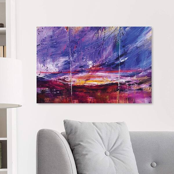 Abstract Art Design by Artist Sarah Wahl - 20x30 Canvas Artwork - Bed ...