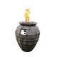 Purutu Brown Concrete Pot Propane Fire Pit by Havenside Home ...