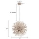 9-Light Modern Firework Sphere Chandelier with Wooden Beads for Dining ...