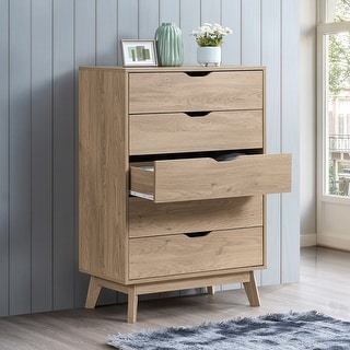 5 Deep Drawers Bedroom Wide Dressers for Closet With Drawer Slid ...
