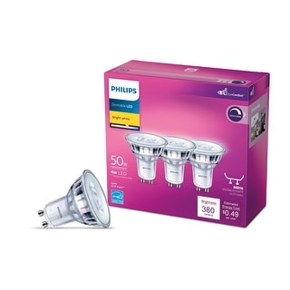 Philips MR16 GU10 LED Bulb Bright White 50 Watt Equivalence 3 pk - Cool ...