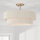 Delaney 4-light Matte Brass Convertible Pendant/ Semi Flush Mount - Bed Bath & Beyond - 37276726