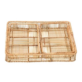 Multipurpose Hand-Woven Decorative Rattan Trays - Bed Bath & Beyond ...