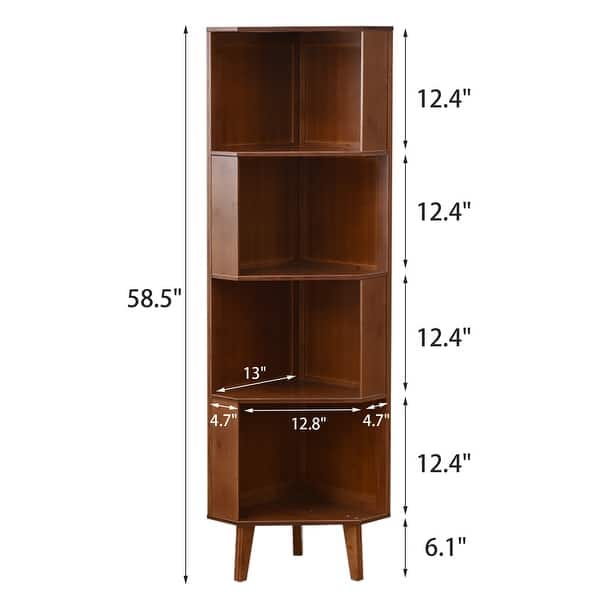 Corner Shelf, Multi-layer Corner Bookshelf, Bookcase, Display Rack ...