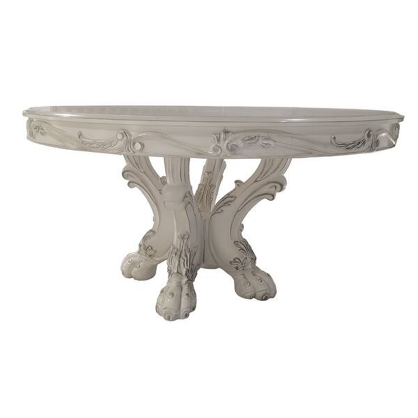 Adison Bone White Dining Table with Pedestal Base - Bed Bath & Beyond ...