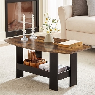 Javlergo Simple Coffee Table with Storage Shelf for Living Room - Bed ...