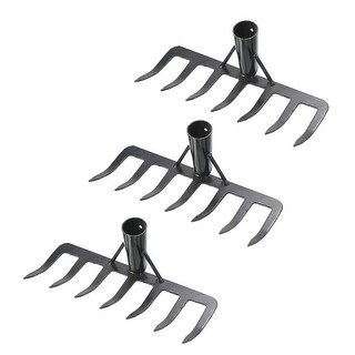 7 Tines Hand Gardening Rake Replacement, 3Pcs Loosening Soil Tool ...