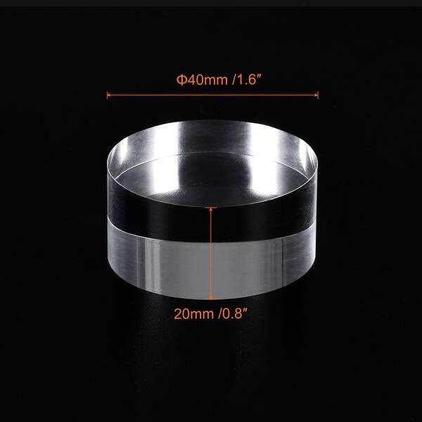 Clear Acrylic Solid Cylinder Round Display Riser, 0.8 Inches x 1.6 ...