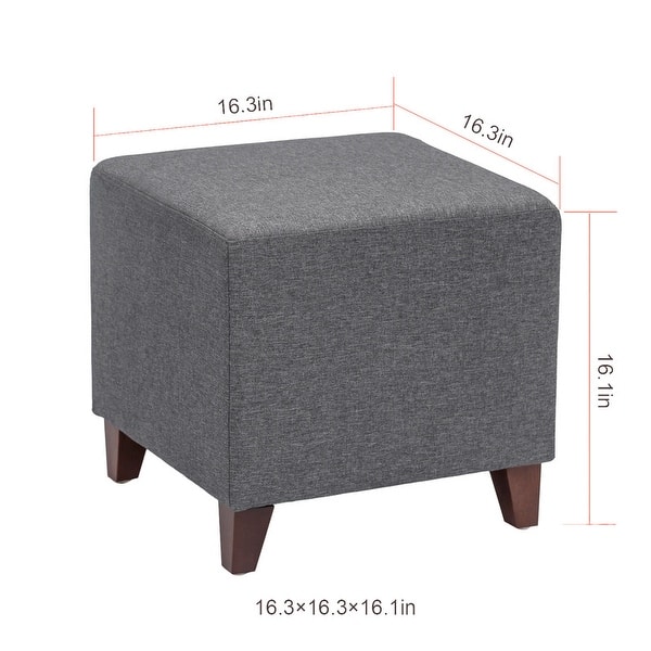 Adeco Simple British Style Cube Ottoman Footstool - Bed Bath & Beyond ...