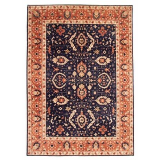 ECARPETGALLERY Hand-knotted Chobi Finest Navy Wool Rug - 10'0 x 13'7 ...