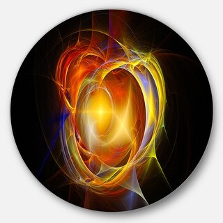 Designart 'Supernova Explosion in Black' Digital Art Circle Wall Art ...