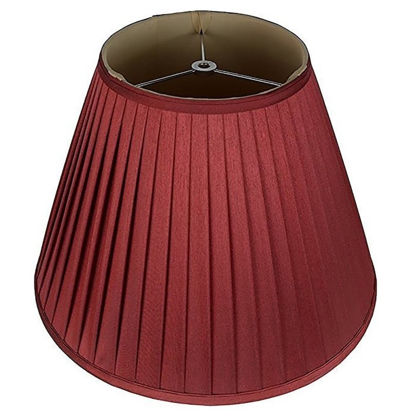 Softback Empire Side Pleat Lampshade, Faux Silk, Off White, Spider ...