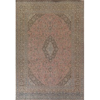 Distressed Over-Dyed Kashan Persian Antique Rug Handmade Wool Carpet ...
