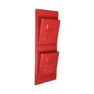 Cheungs Red Wall Locker Metal Mail Holder - Bed Bath & Beyond - 36178205