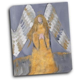 Gold and Silver Angel 16x20 Gallery Wrapped Stretched Canvas - Bed Bath ...