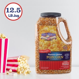 Premium Yellow Popcorn Kernels - 12.5lbs Bulk Jug of Gourmet Popping ...