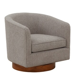 Modern Wood Base Swivel Chair Accent Chair - Bed Bath & Beyond - 43498685