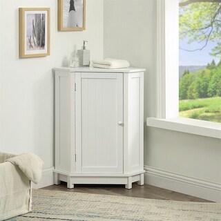 Merax Bathroom Floor Corner Cabinet with Shelf - Bed Bath & Beyond ...