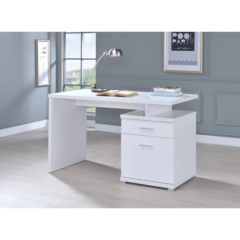 Dexter 2-drawer Reversible Office Desk - Overstock - 33988696