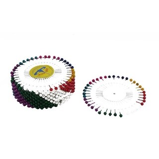 Round Decorative Straight Head Pins Assorted Color 1.5 Inch Long 480 ...