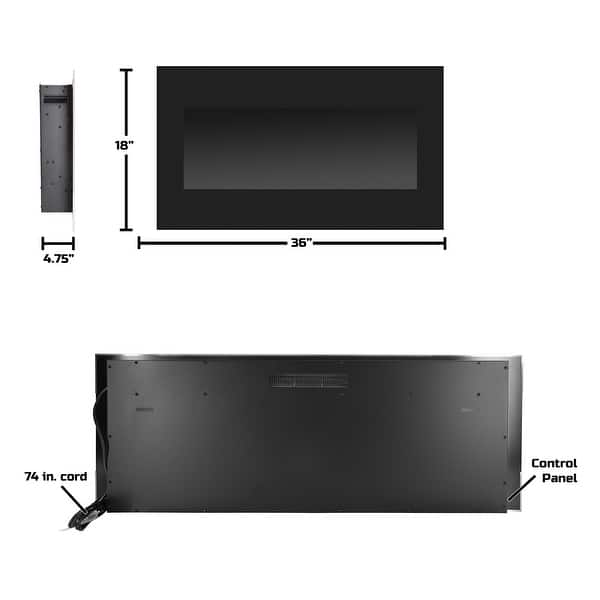 Northwest 36 inch Fireplace Color Changing Wall Mount Floor Stand - Bed ...