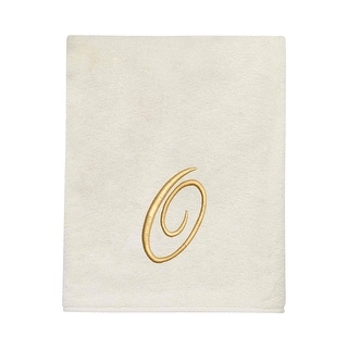 Avanti Ivory with Gold Script Monogram Bath Towel Letter O - Bath Towel ...
