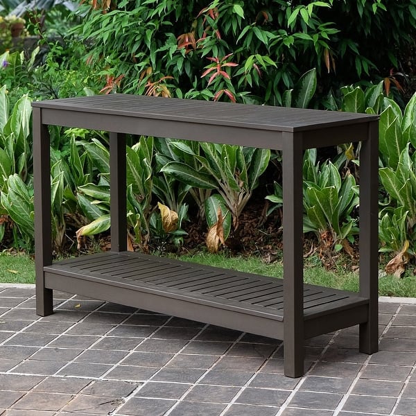 Cambridge Casual Surfside Wood Outdoor Console Table - Bed Bath ...