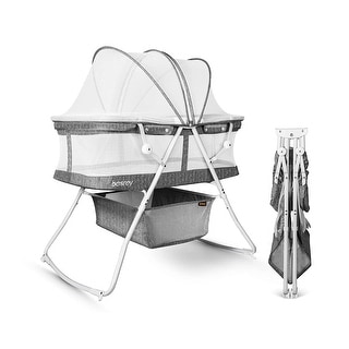 Baby Bassinets, 3 in 1 Portable Rocking Cradle Bed with Harmless ...