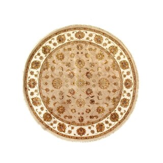 Gold Fine Agra Round Rug 8' X 8' - 8'199999999999999'' x 8 ...