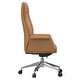 Summit High-Back Swivel Leather in Metal Frame Office Desk Chair with ...