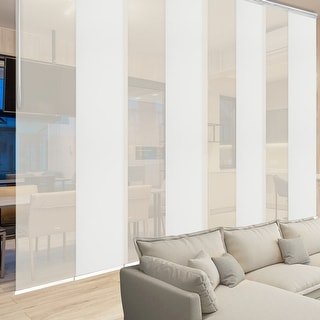 InStyleDesign 8-Panel Double Rail Panel Track Extendable 130"-175"W x ...