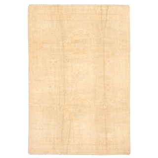 ECARPETGALLERY Hand-knotted Chobi Finest Ivory Wool Rug - 3'1 x 9'6 ...