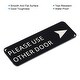 Please Use Other Door Right Arrow Sign, Acrylic Self Adhesive Door Sign ...