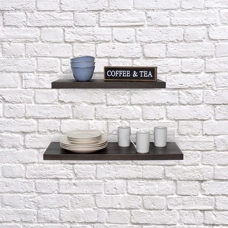 Chester Rustic Floating Wall Shelf, Set of 2 - Bed Bath & Beyond - 34350903